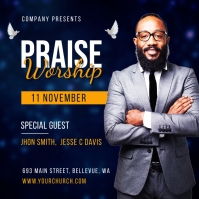 Praise and worship Banner Template | PosterMyWall
