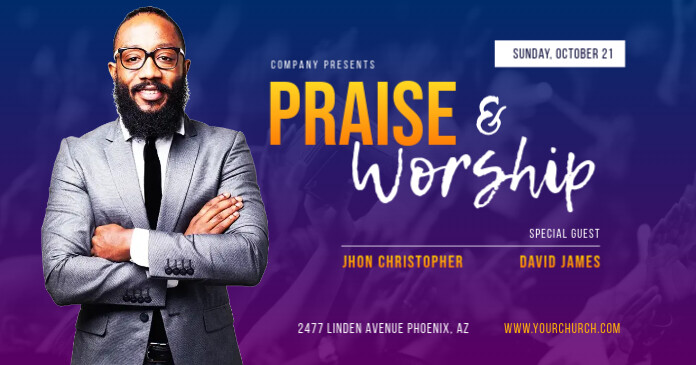 Praise and Worship Banner Template | PosterMyWall