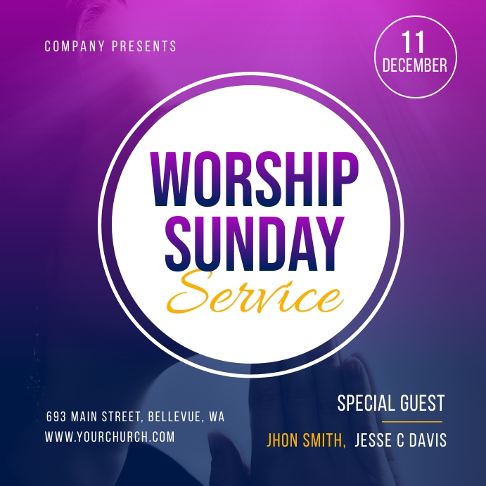 Copy of Praise and worship banner template | PosterMyWall