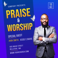 Praise and worship banner template | PosterMyWall