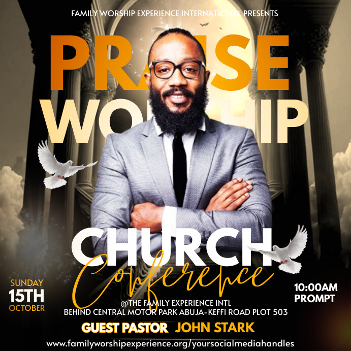 Modèle Praise and worship church event flyer | PosterMyWall