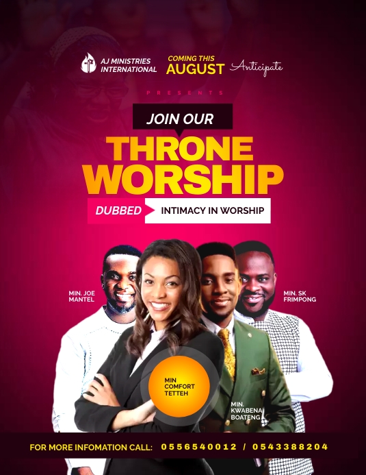 Praise and Worship Church Flyer Template | PosterMyWall