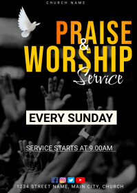 praise and worship church Template | PosterMyWall
