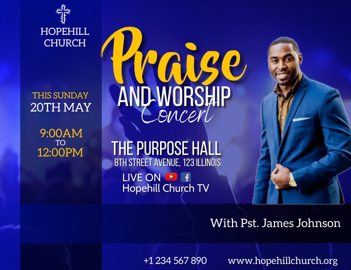 praise and worship concert Template | PosterMyWall