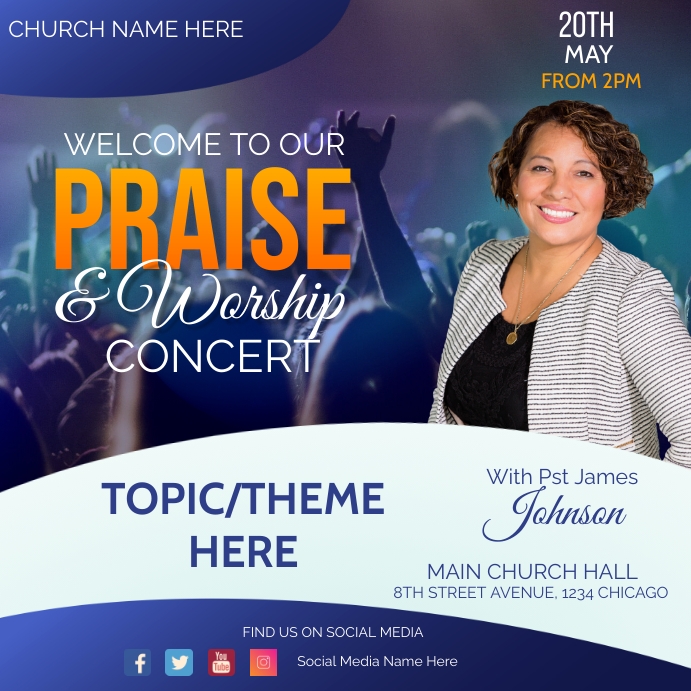 praise and worship concert Template | PosterMyWall