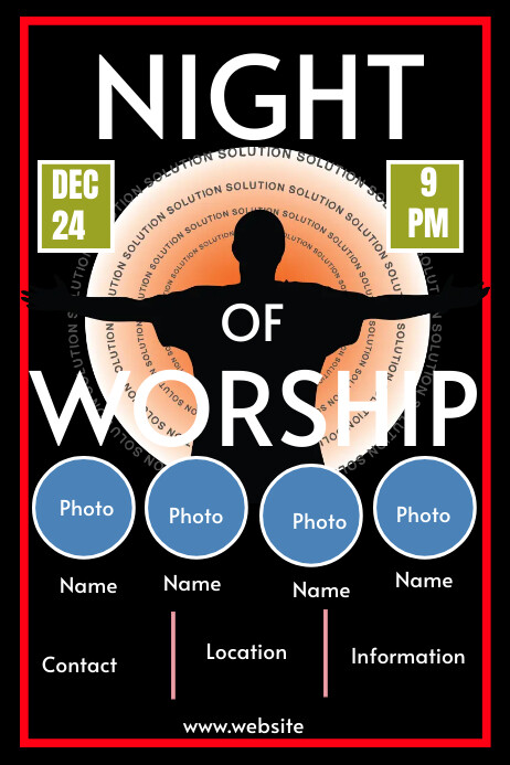 Praise and worship concert invitation Template | PosterMyWall