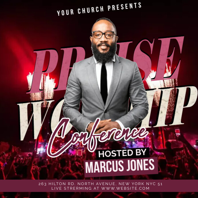 praise and worship conference Template | PosterMyWall