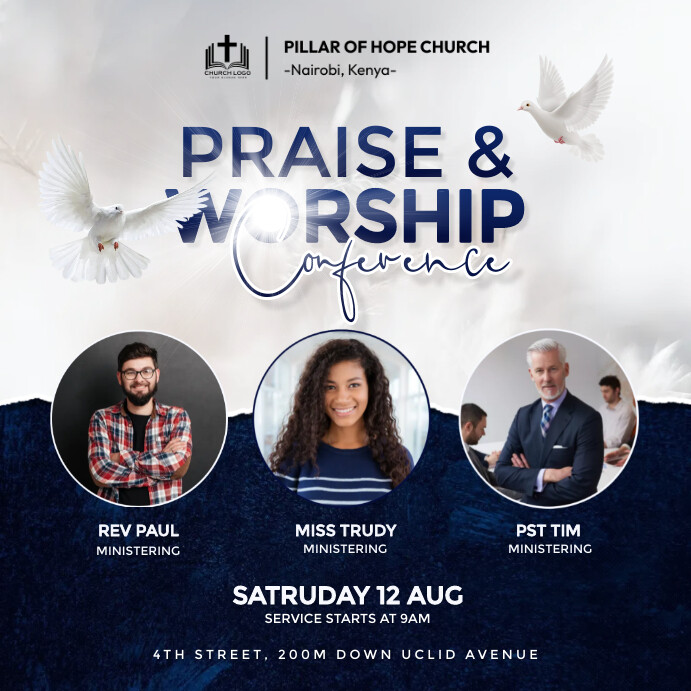 Praise and worship conference Template | PosterMyWall