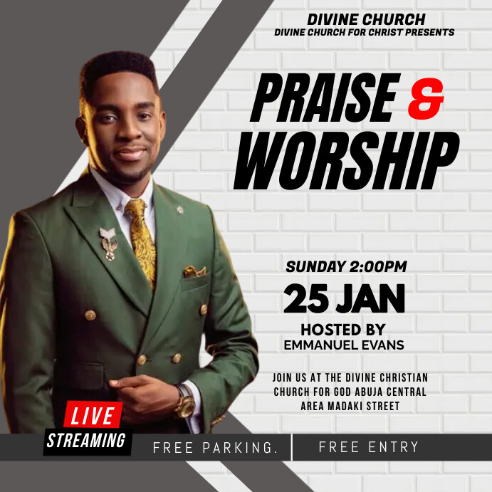praise and worship design flyer Templat | PosterMyWall