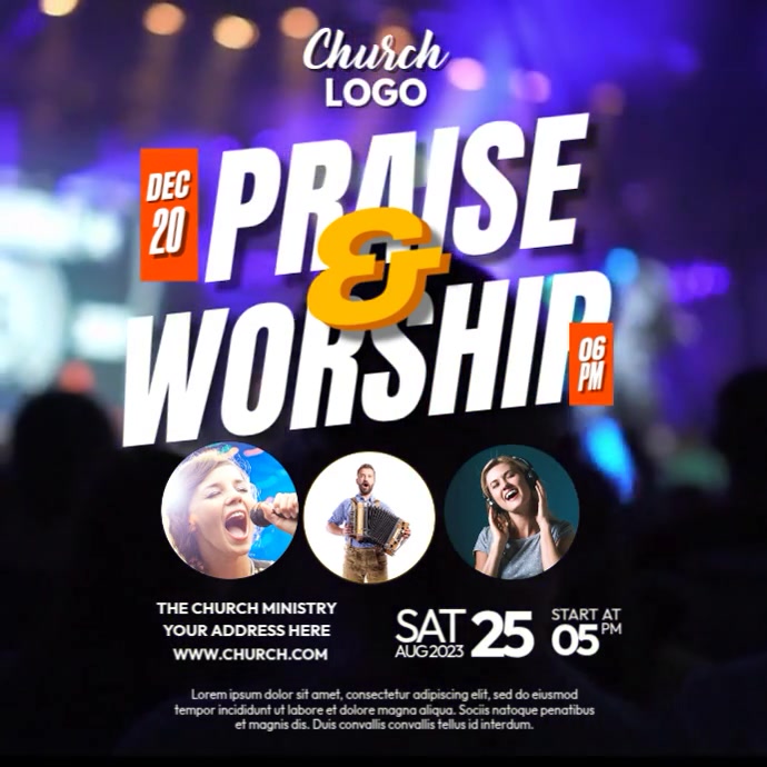Praise And Worship Template | PosterMyWall