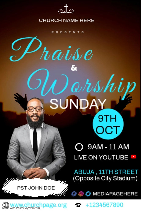 Praise and Worship Template | PosterMyWall