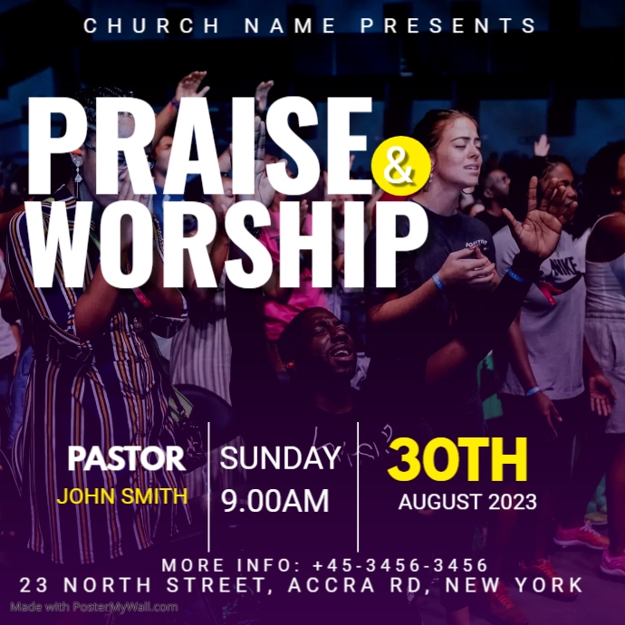 praise and worship Template | PosterMyWall