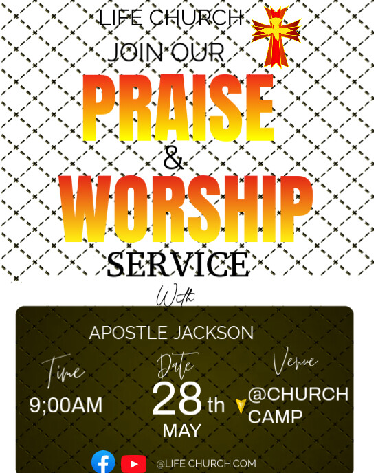 Modèle PRAISE AND WORSHIP | PosterMyWall