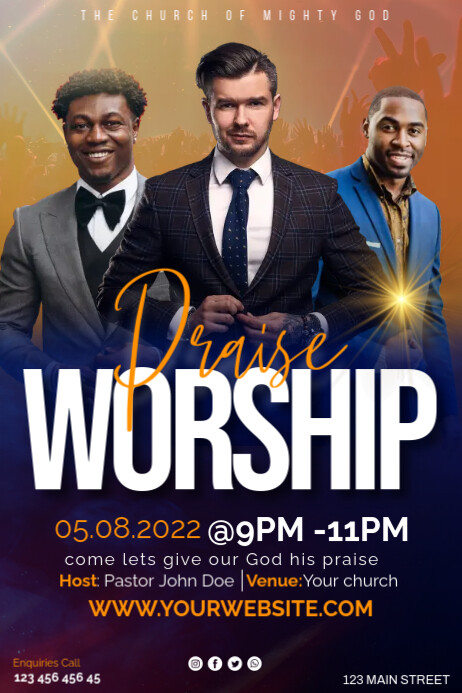 Praise and Worship Template | PosterMyWall