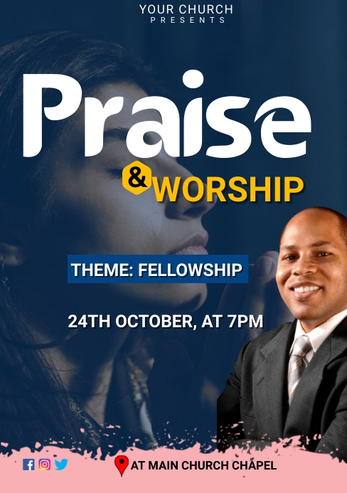 Copy of praise and worship | PosterMyWall