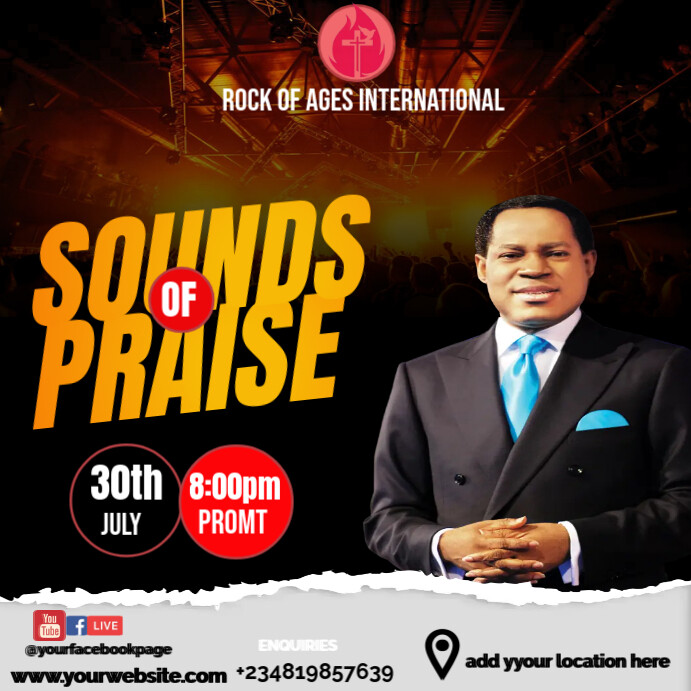 PRAISE AND WORSHIP Template | PosterMyWall