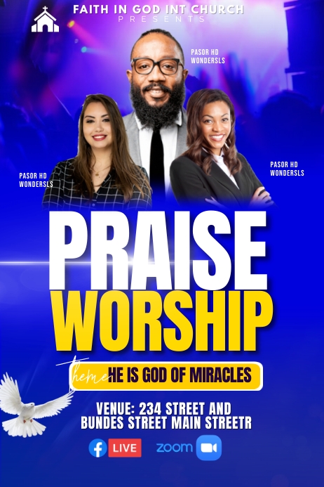 Praise and worship Template | PosterMyWall