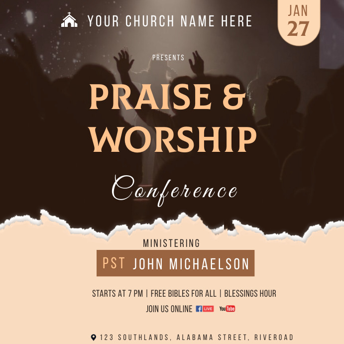 Praise and Worship Template | PosterMyWall