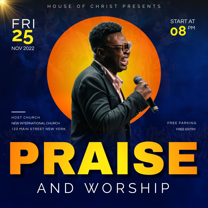 Praise and Worship Template | PosterMyWall