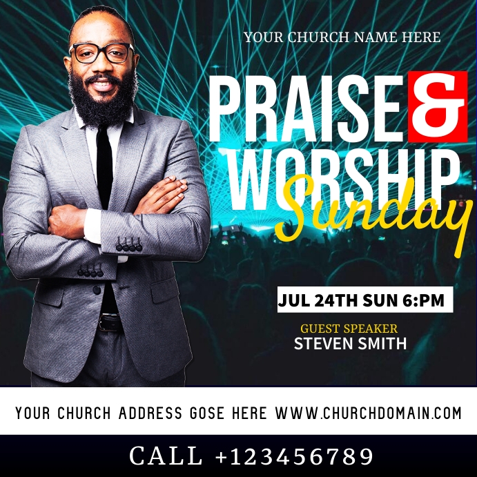 Copy of Praise and worship | PosterMyWall