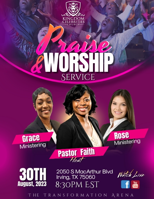 PRAISE AND WORSHIP Template | PosterMyWall