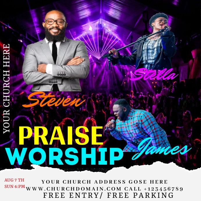 Copy of Praise and worship | PosterMyWall