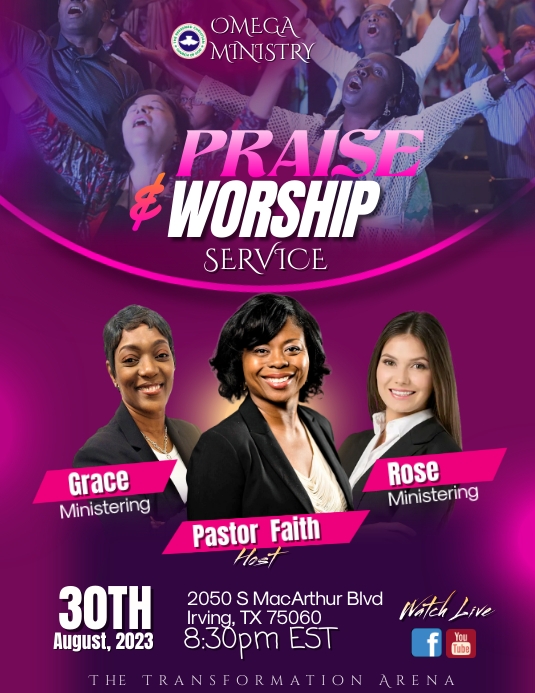 PRAISE AND WORSHIP Template | PosterMyWall