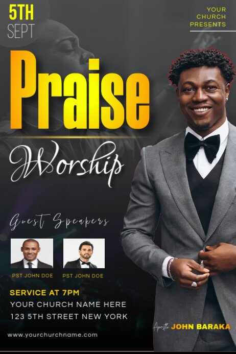 Praise and Worship Template | PosterMyWall