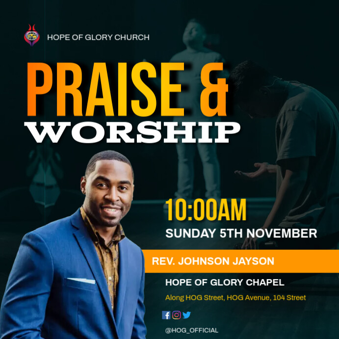 Praise and worship Template | PosterMyWall