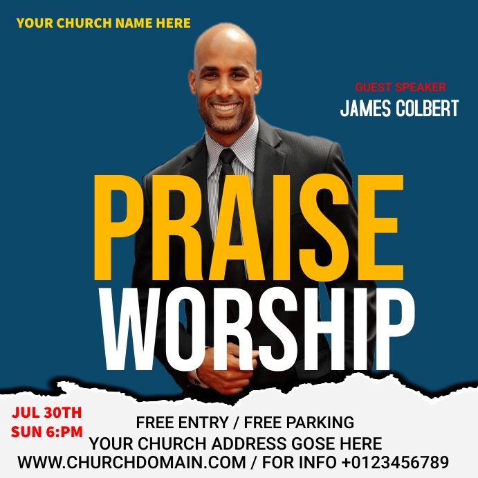 Praise and worship Template | PosterMyWall