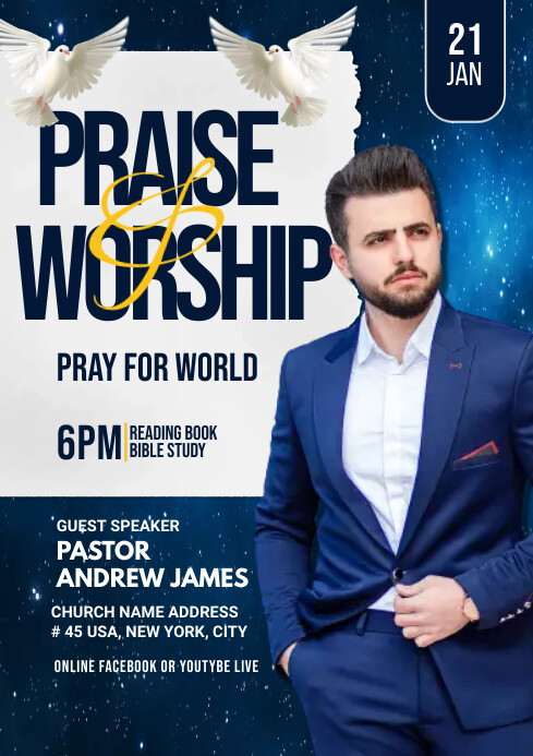 Praise and Worship Template | PosterMyWall