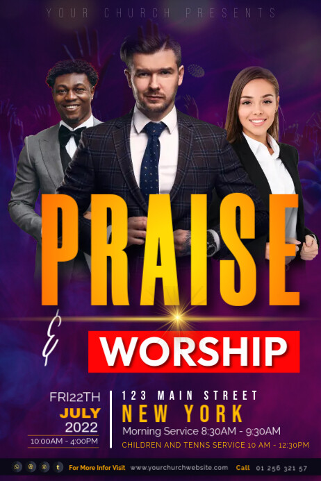 Copy of Praise and Worship | PosterMyWall