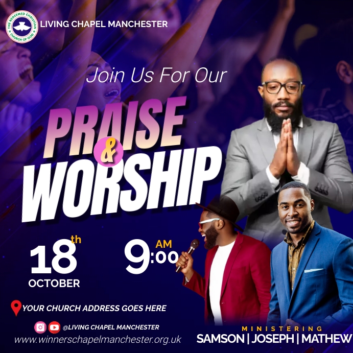 PRAISE AND WORSHIP Templat | PosterMyWall