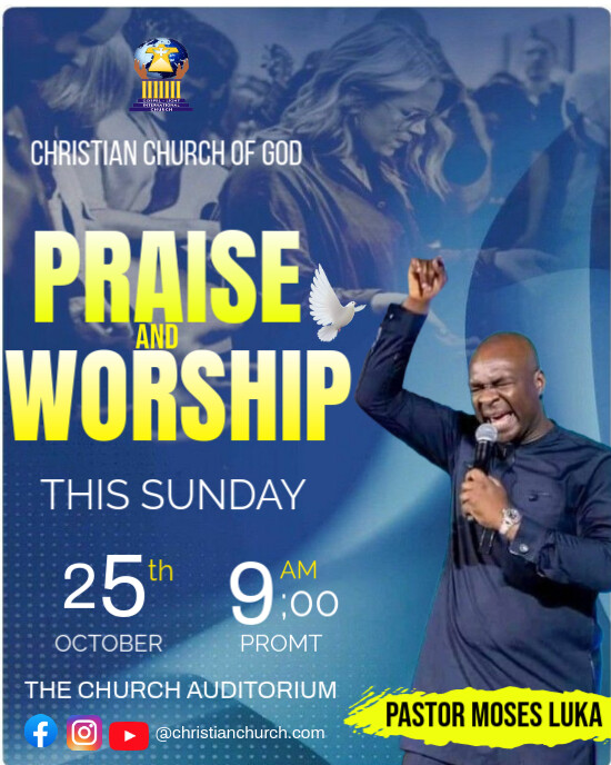 PRAISE AND WORSHIP Templat | PosterMyWall