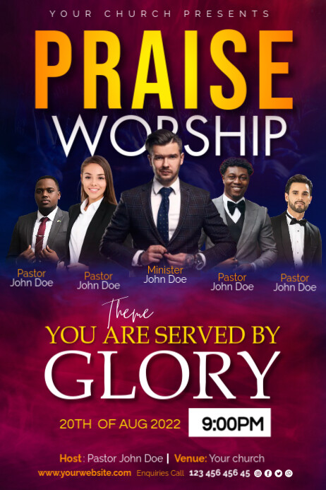Copy of Praise and Worship | PosterMyWall