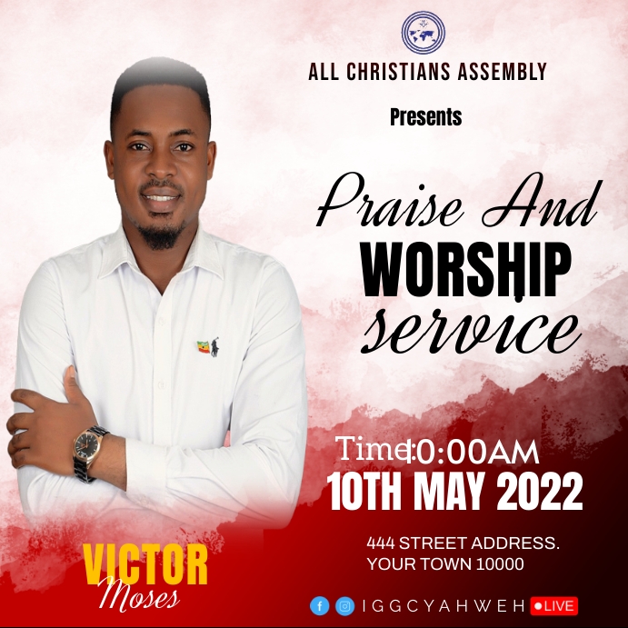 PRAISE AND WORSHIP Template | PosterMyWall