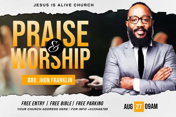 Plantilla de Praise and Worship | PosterMyWall