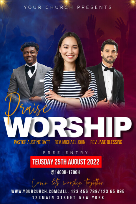 Praise and Worship Template | PosterMyWall