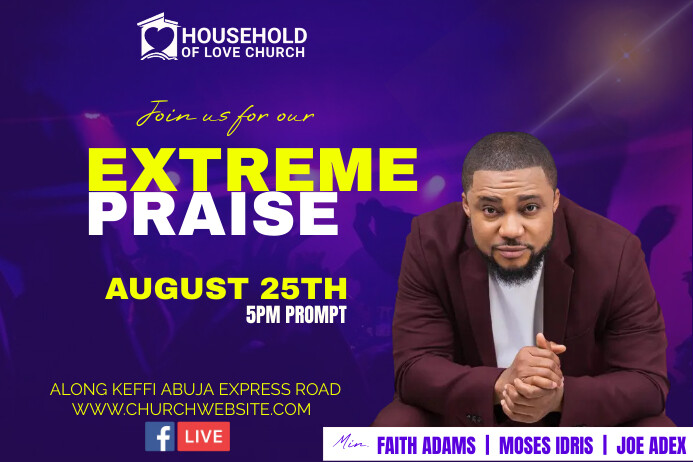 praise and worship Templat | PosterMyWall