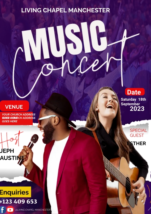 PRAISE AND WORSHIP Template | PosterMyWall