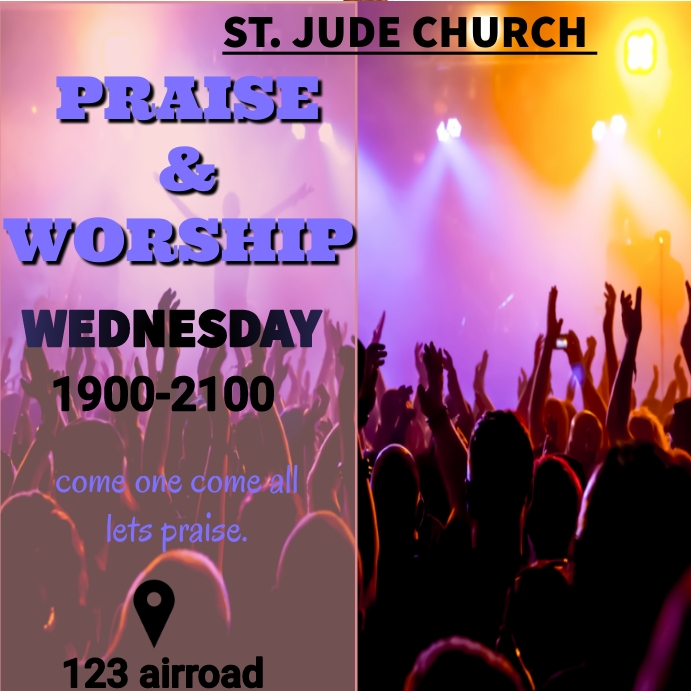 Praise and worship Template | PosterMyWall