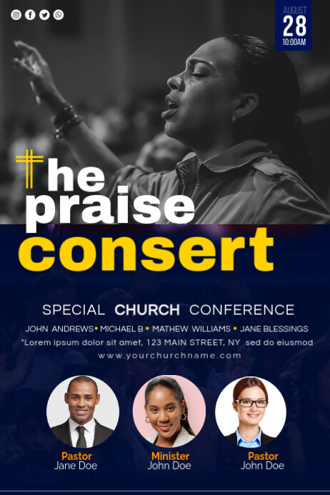 Praise and Worship Template | PosterMyWall