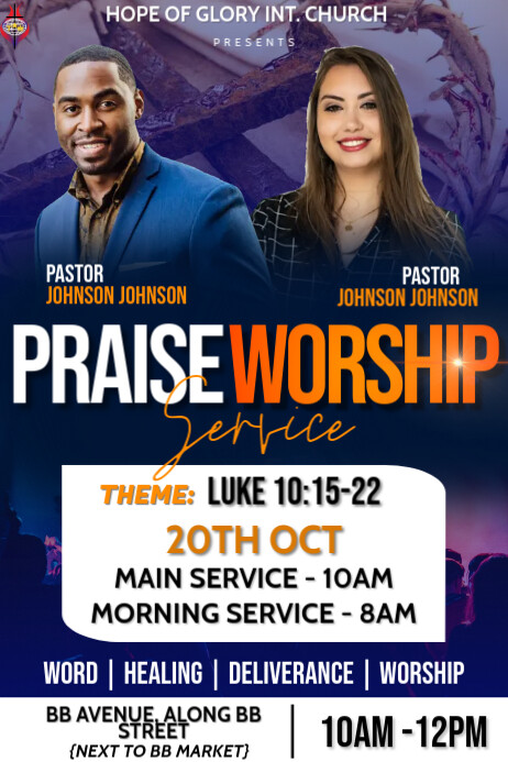 Praise and worship Template | PosterMyWall