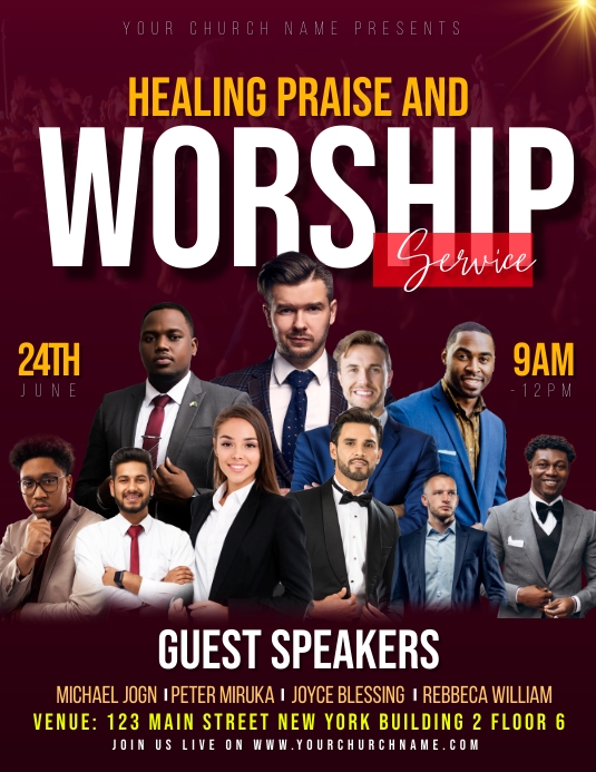 Praise and Worship Template | PosterMyWall