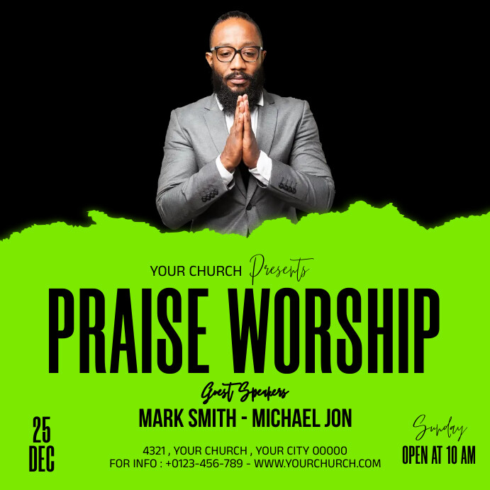 Praise and Worship Template | PosterMyWall