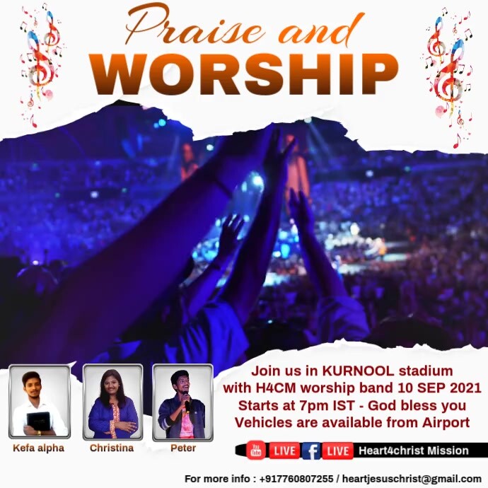 Praise and worship Event Template | PosterMyWall