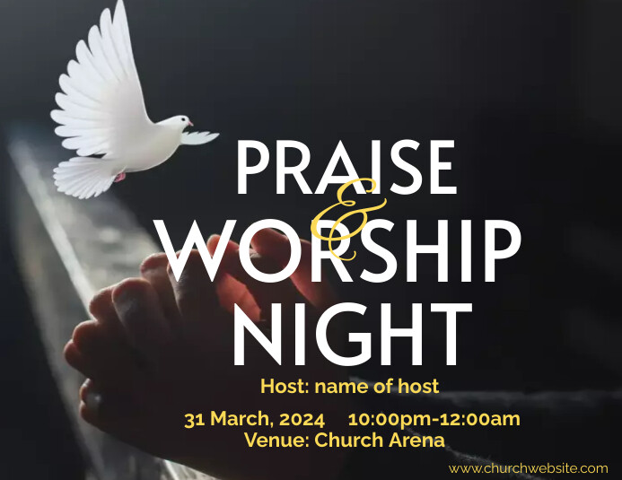 Copy of Praise and worship flier design | PosterMyWall