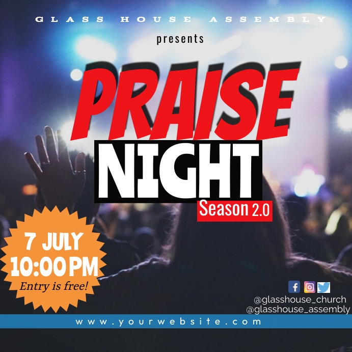 Praise and worship flyer (1) Template | PosterMyWall
