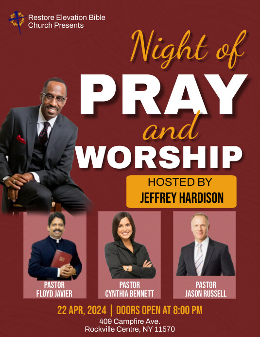 Praise and Worship Flyer Design Template | PosterMyWall