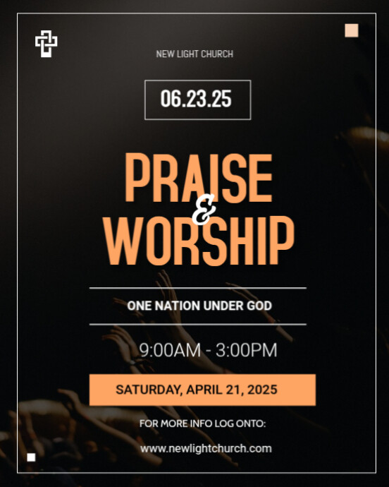 Copy of Praise and worship flyer | PosterMyWall